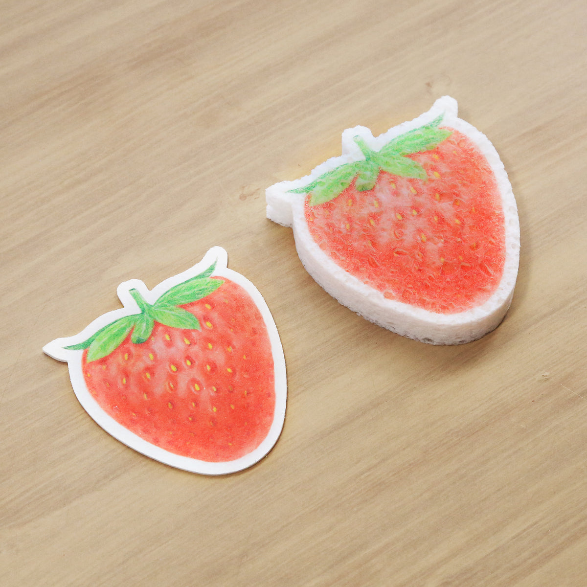 Strawberry Pop Up Sponge | Eco Beige