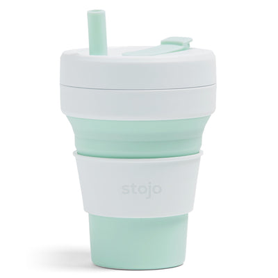 Stojo 16oz Cup White Band– Eco Beige